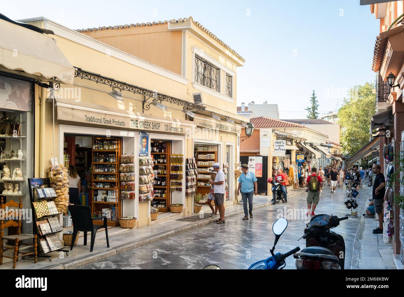 Souvenir shops including one called 'The Greek Shop', selling ...
