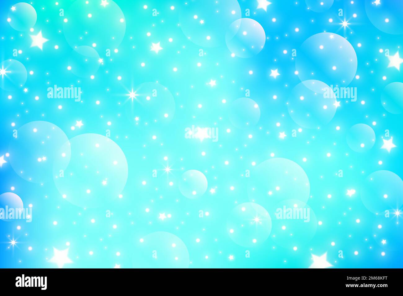 Abstract blue sky background with blurred stars. Cosmic galaxy ...