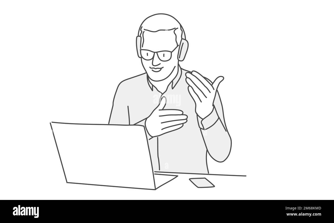 Line messenger Stock Vector Images - Alamy