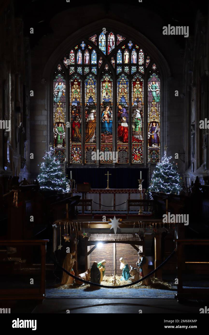 Christmas at St Marys Church (interior), Cottingham, East Yorkshire ...