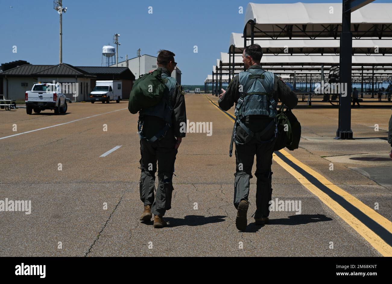 U.S. Air Force Maj. Gen. Craig Wills, 19th Air Force, commander, walks ...