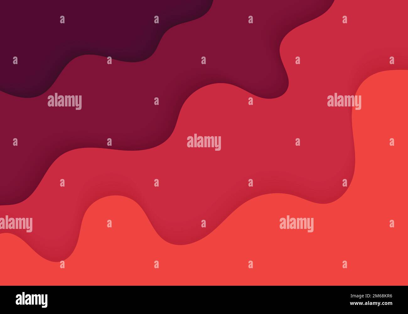 Abstract gradient red and magenta wavy pattern design with papercut design and shadow ...