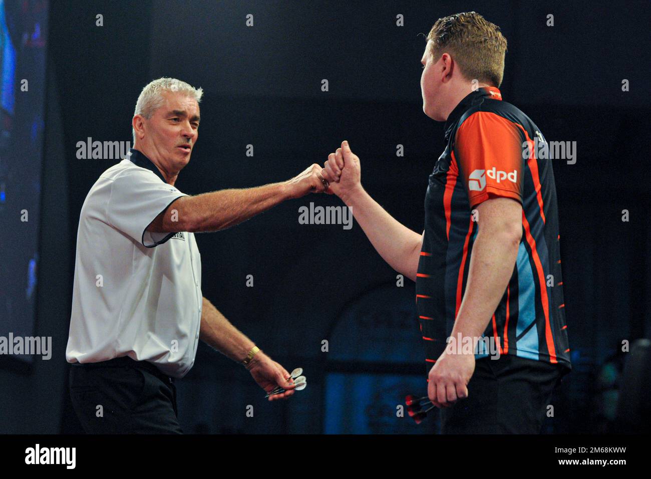 LONDON, ENGLAND - DECEMBER 19: Steve Beaton of England interacts with ...
