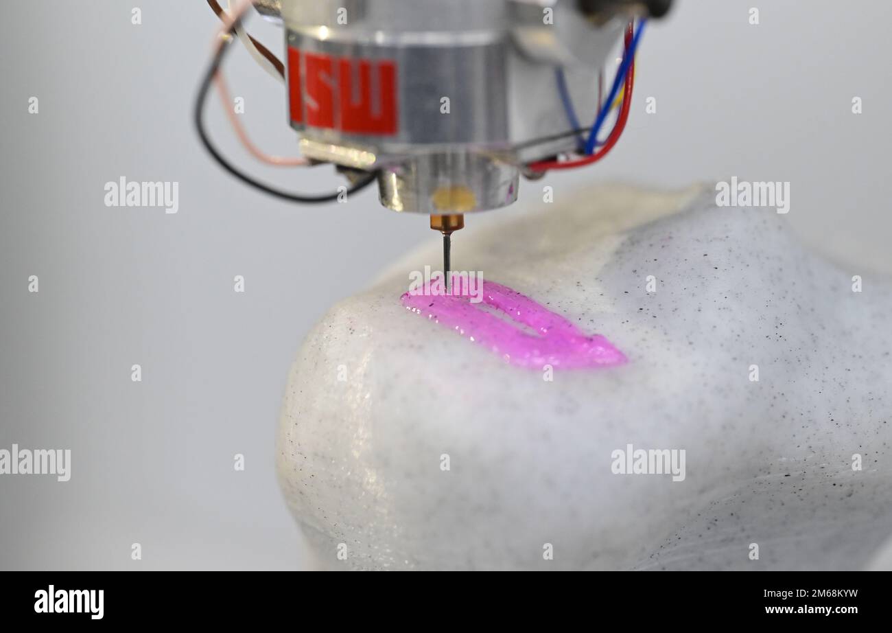 Stuttgart, Germany. 10th Oct, 2022. A 3-D printing of artificial ...
