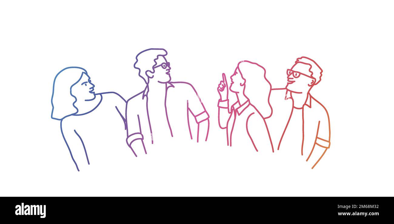 Group people standing one Stock Vector Images - Alamy