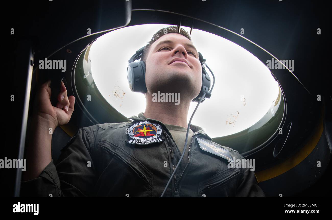 U.S. Marine Corps Maj. Michael Marchbanks, a KC-130J Super Hercules ...