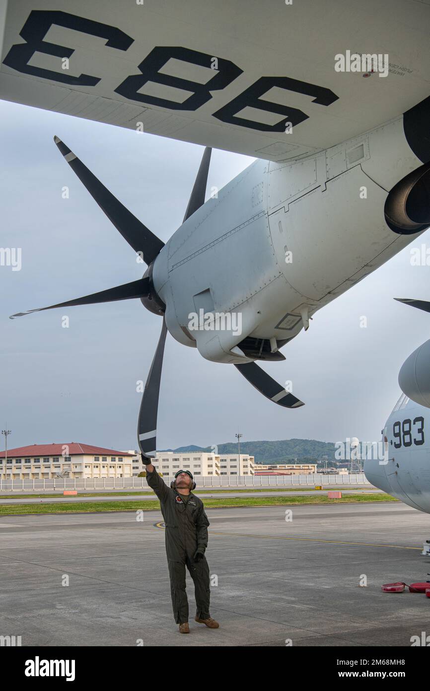 U.S. Marine Corps Sgt. Alexander Quinones, a KC-130J Super Hercules ...