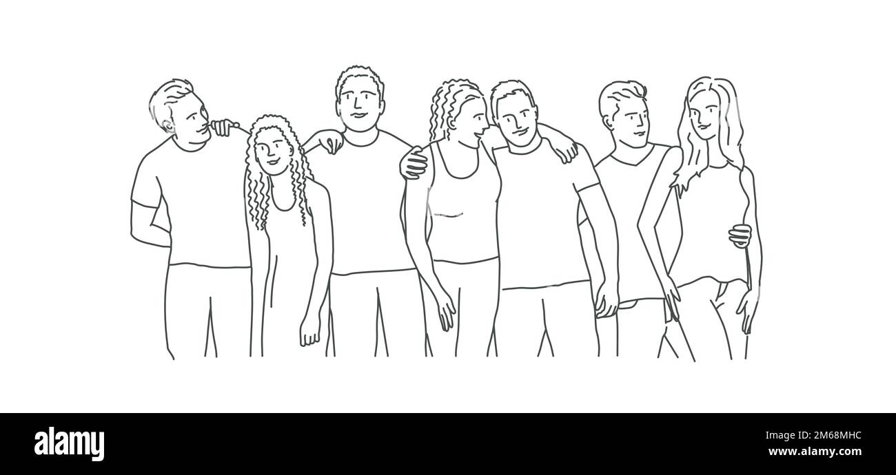 Guy girl friends friends Stock Vector Images - Alamy