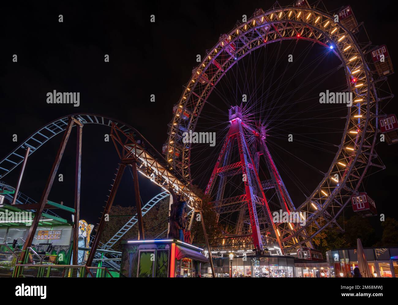 14th October, 2022, Vienna,Austria.The Giant Ferris Wheel in the ...