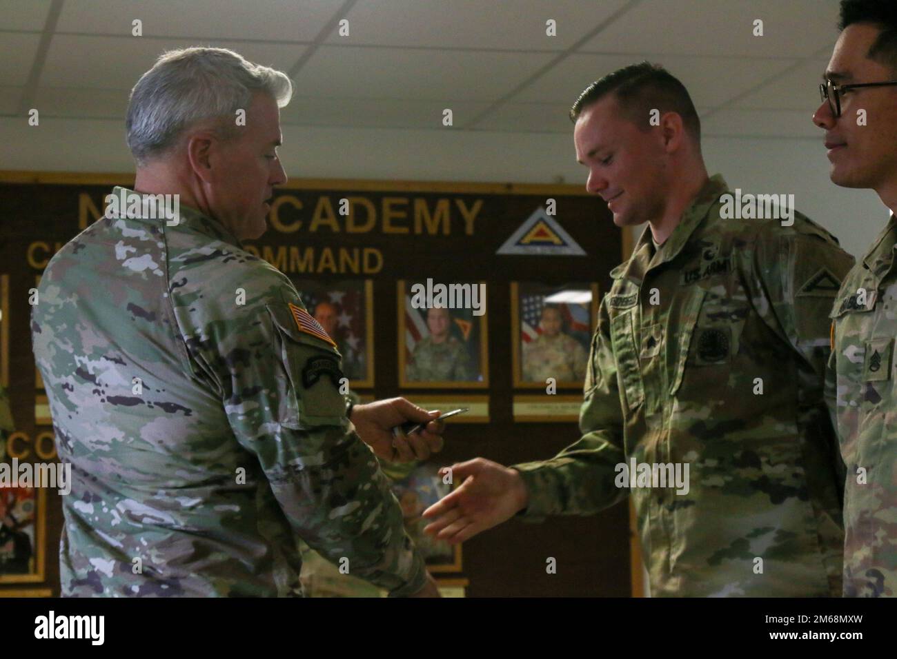 U.S. Army Europe and Africa’s Command Sgt. Maj., Command Sgt. Maj. Jeremiah E. Inman, visited ...
