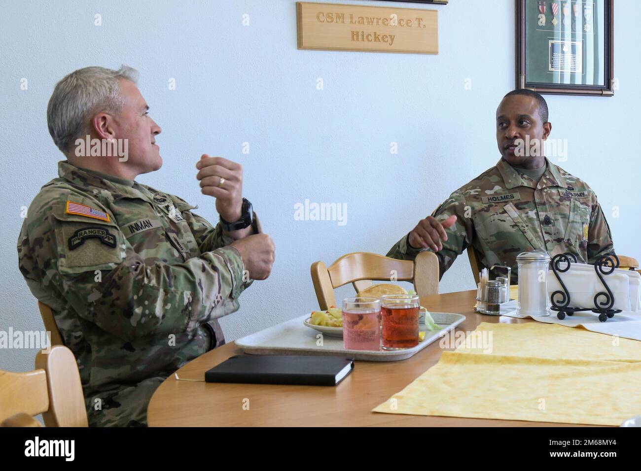 U.S. Army Europe and Africa’s Command Sgt. Maj., Command Sgt. Maj. Jeremiah E. Inman, visited ...