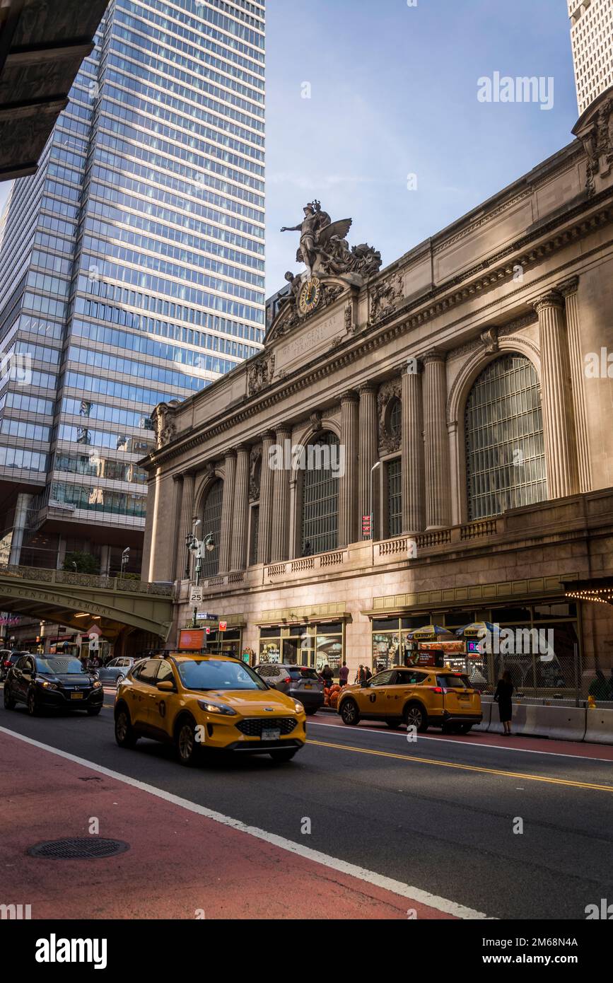 Grand Central Terminal 42nd Street facade;, the iconic commuter rail terminal located at 42nd ...