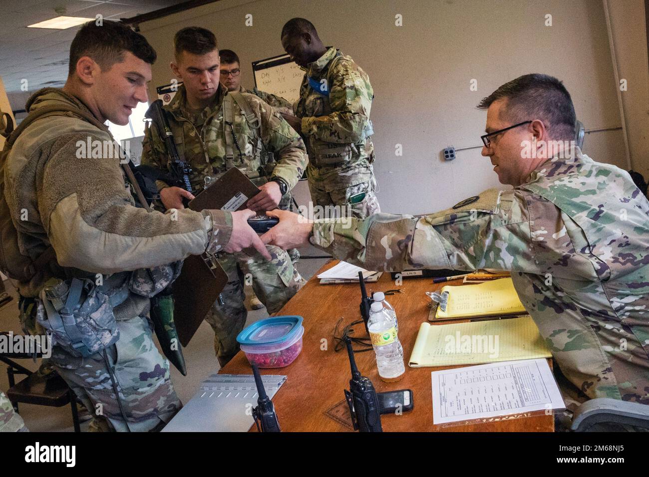 U.S. Army 1st Sgt. Joseph W. Toomey, right, Headquarters and ...