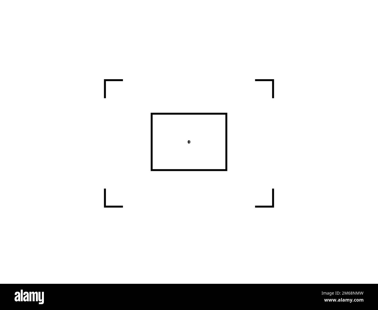 Focus icon of photo or video camera lens with eye point vector ...