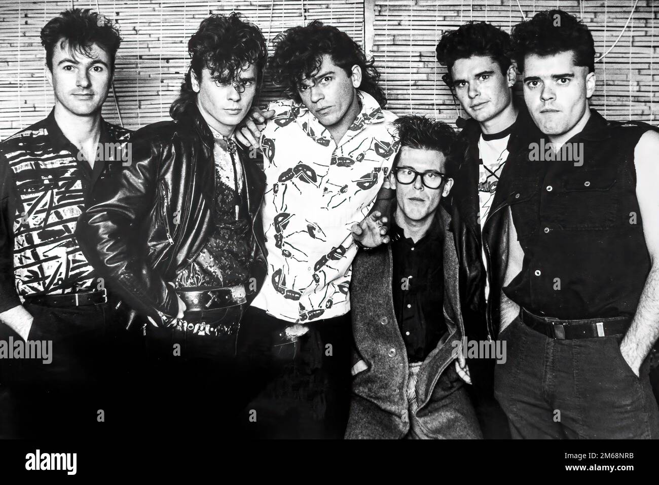 INXS posing before the concert by Veronica's Countdown. Hilversum ...