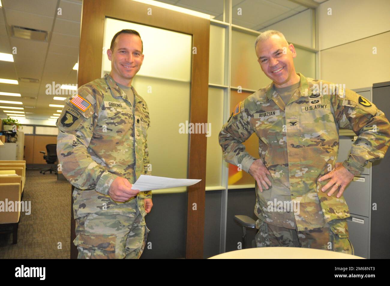 Col. Brett Ayvazian, at right, enjoys working with Army Materiel ...