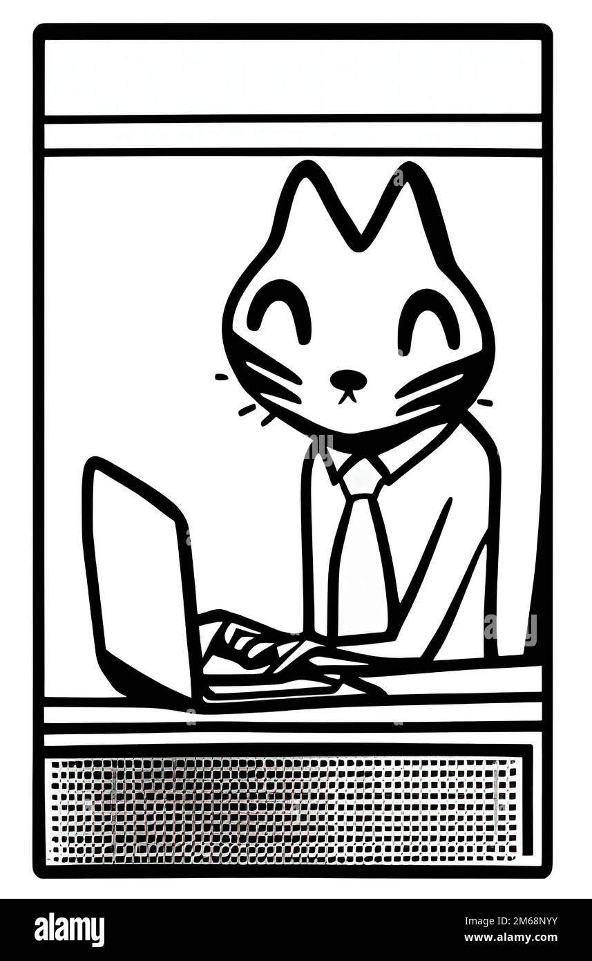 Serious illustration Cut Out Stock Images & Pictures - Alamy