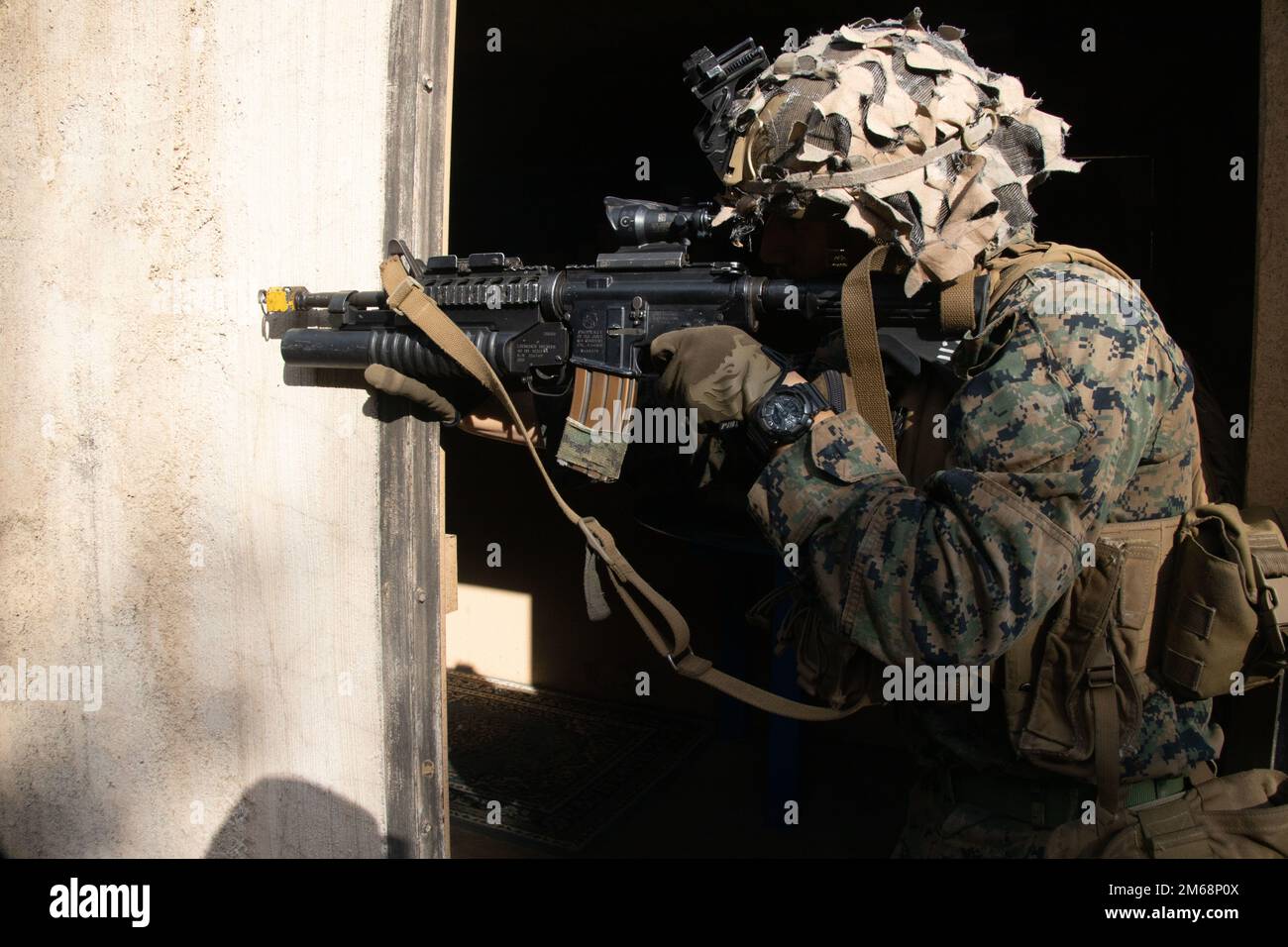 Cpl. Sebastian Raigoza, a student in the Advanced Infantry Marine ...