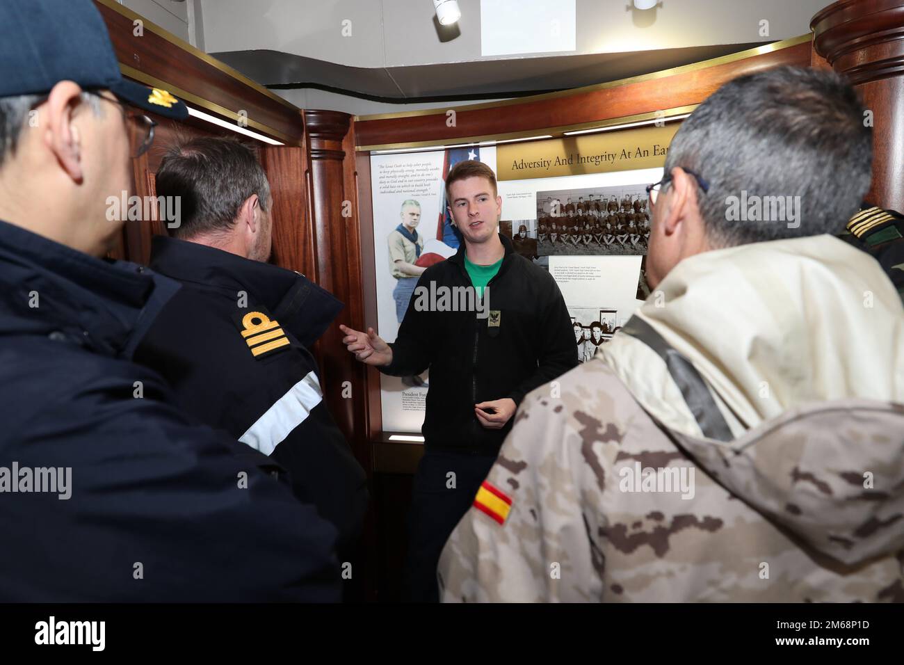 Foreign Navy attachés receive a brief from Mass Communication ...