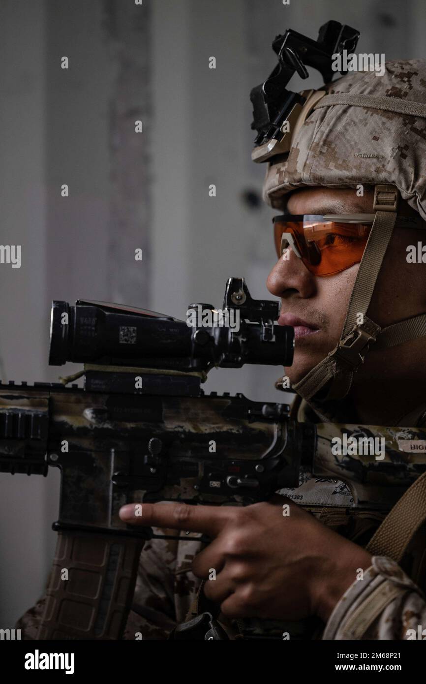 U S Marine Corps Lance Cpl Fernando Bejines A Rifleman With 1st