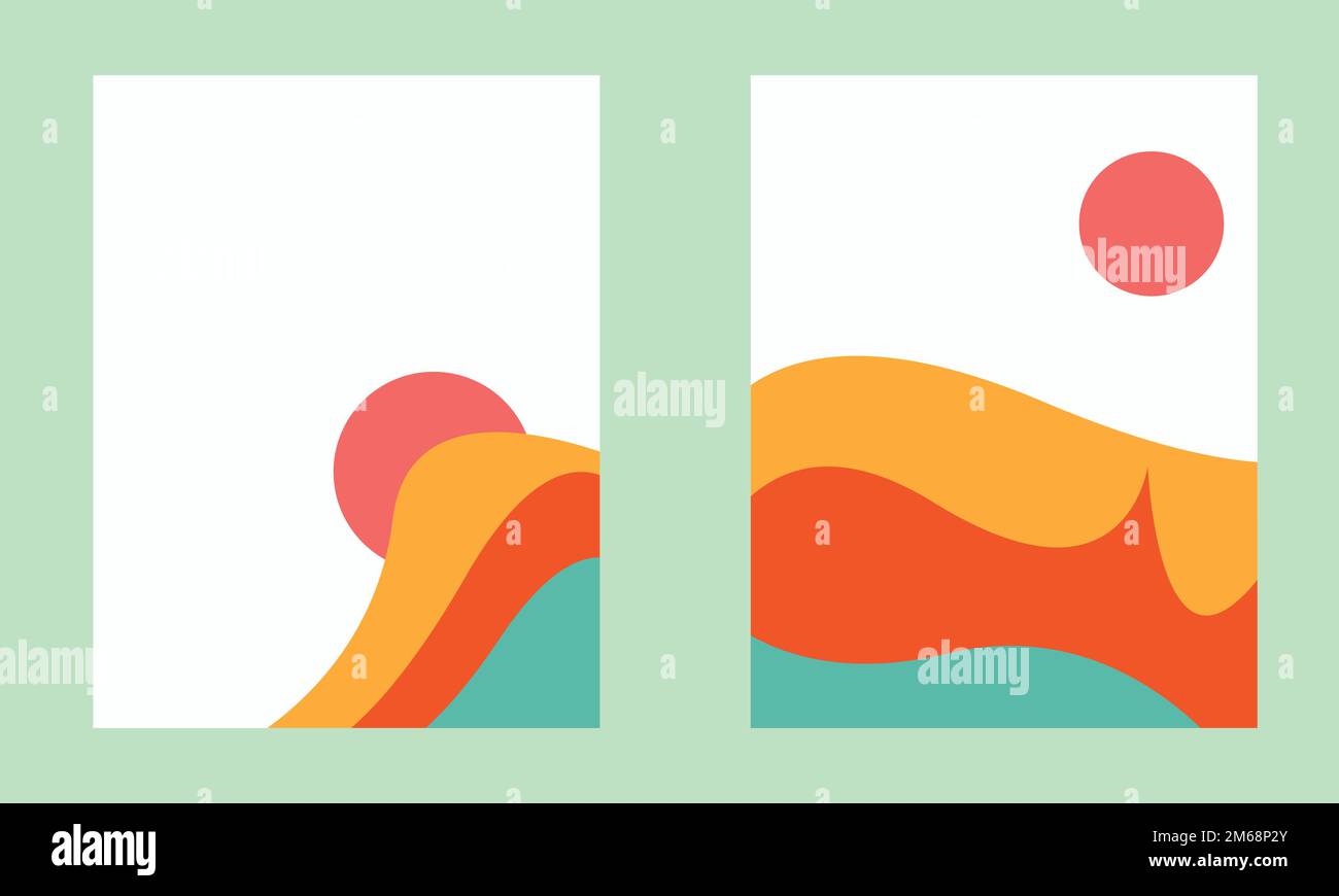 Two colorful poster design templates for events and companies Stock ...