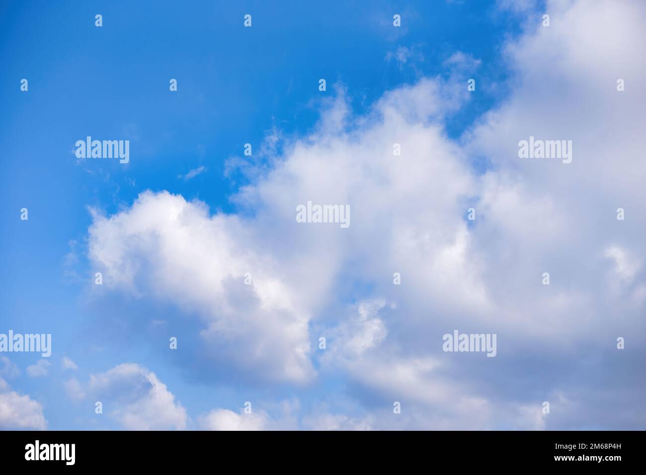 Beautiful blue crystal sky with white clouds, perfect for background ...