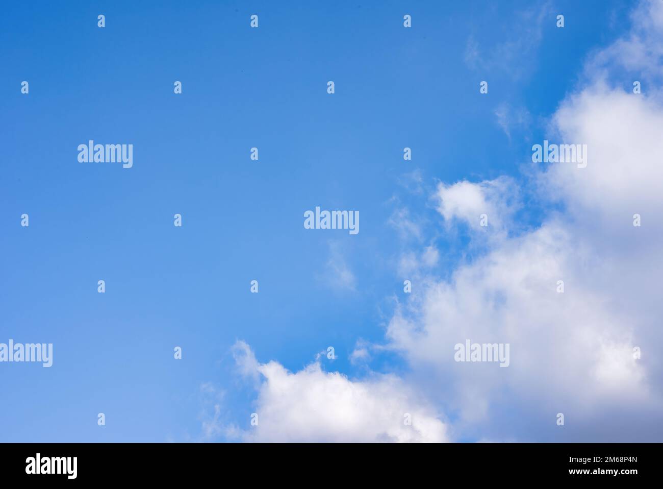 beautiful blue crystal sky with white clouds, perfect for background ...
