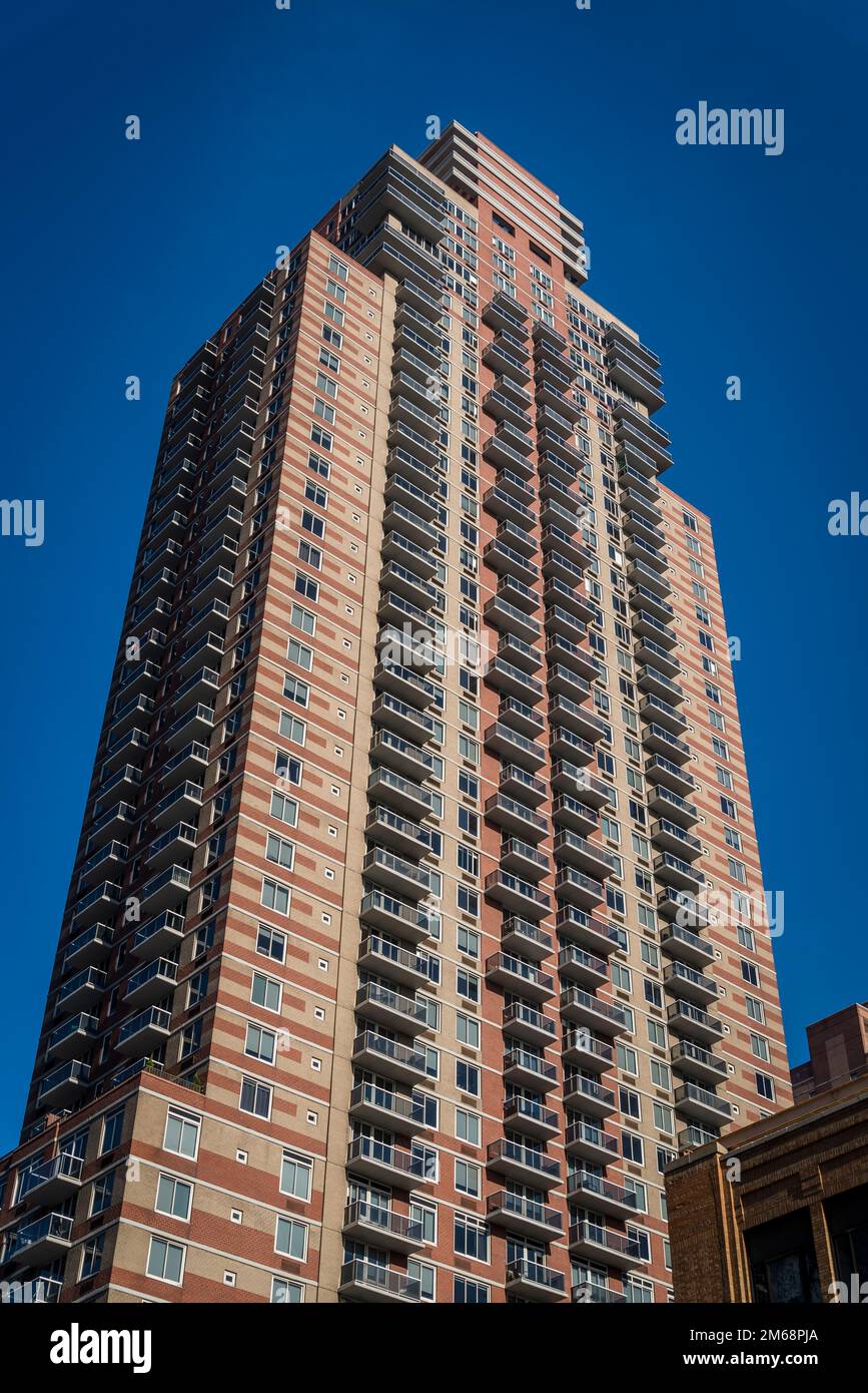 Residential apartment block, Midtown Manhattan, New York City, USA ...
