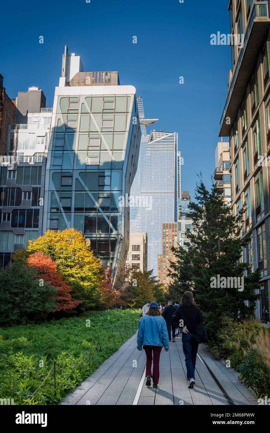 The High Line, a 1.45-mile-long elevated linear park, greenway and rail ...