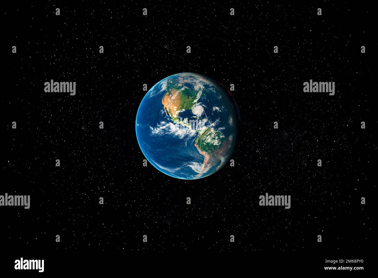 Planet Earth in Space surrounded by Stars. This image elements ...