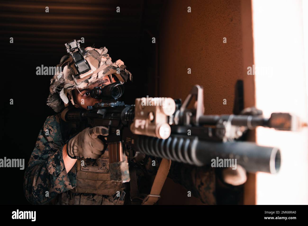 U.S. Marine Corps Cpl. Sebastian Raigoza, a student in the Advanced ...