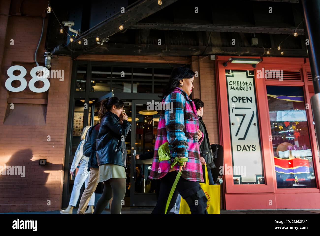 Entrance to Chelsea Market, a food hall, shopping mall, office building ...