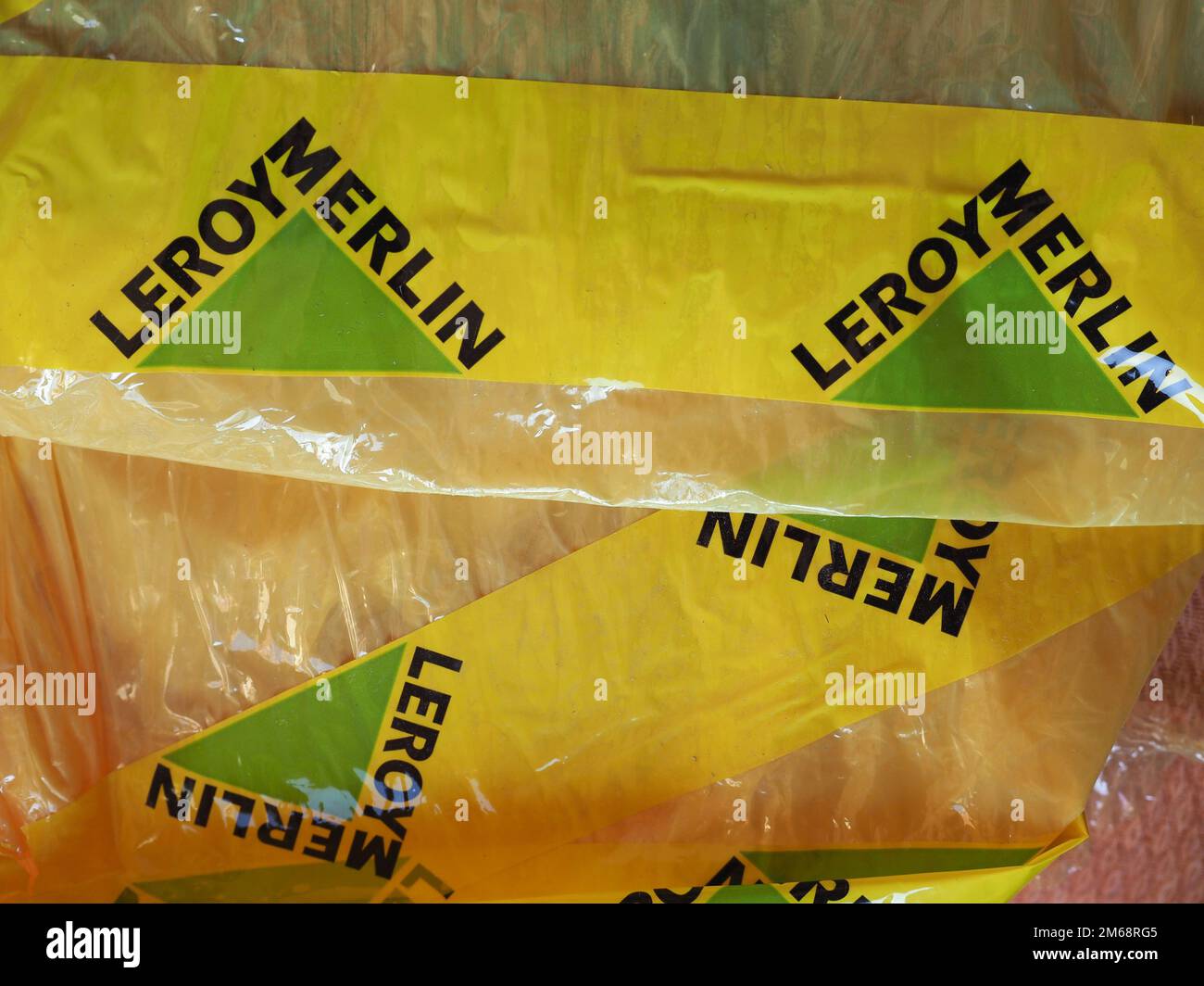 PARIS, FRANCE - CIRCA NOVEMBER 2022: Leroy Merlin sign on a packet ...