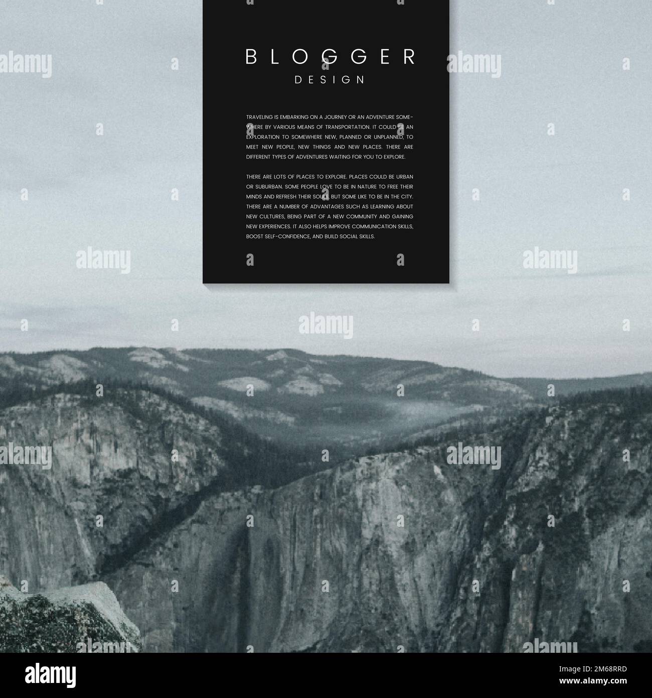 Blog welcome page template design vector Stock Vector Image & Art - Alamy