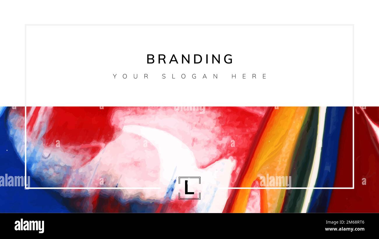 Colorful abstract branding banner template vector Stock Vector Image ...
