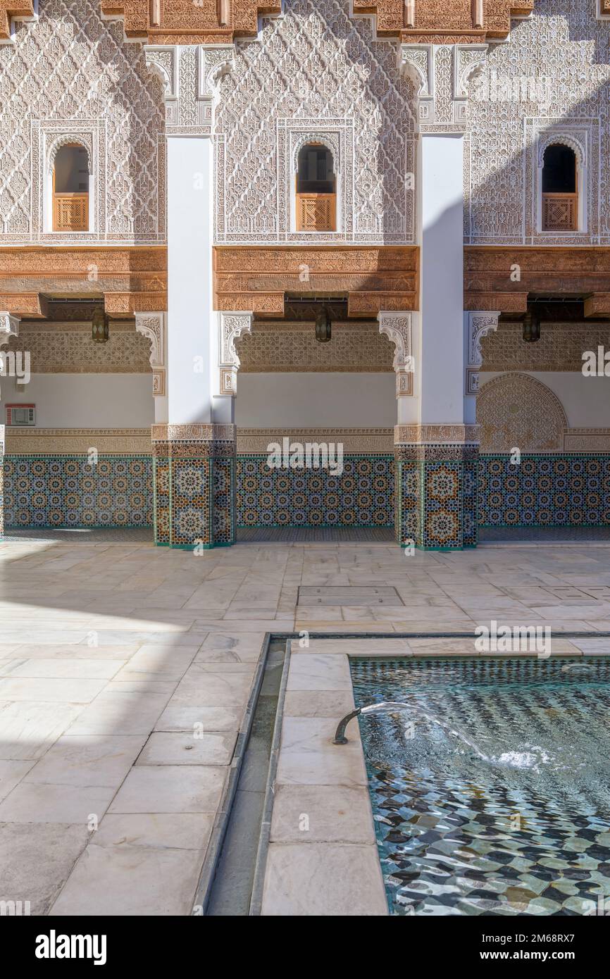 Ben Youssef Madrasa located in Marrakech was an Islamic college. The ...