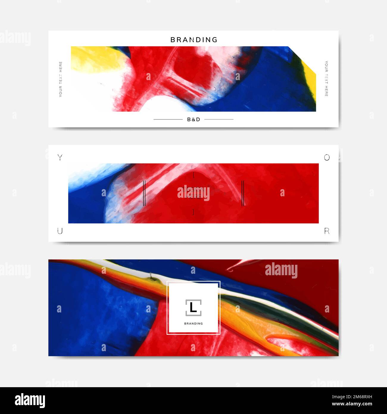 Colorful abstract art banner template vector Stock Vector Image & Art ...