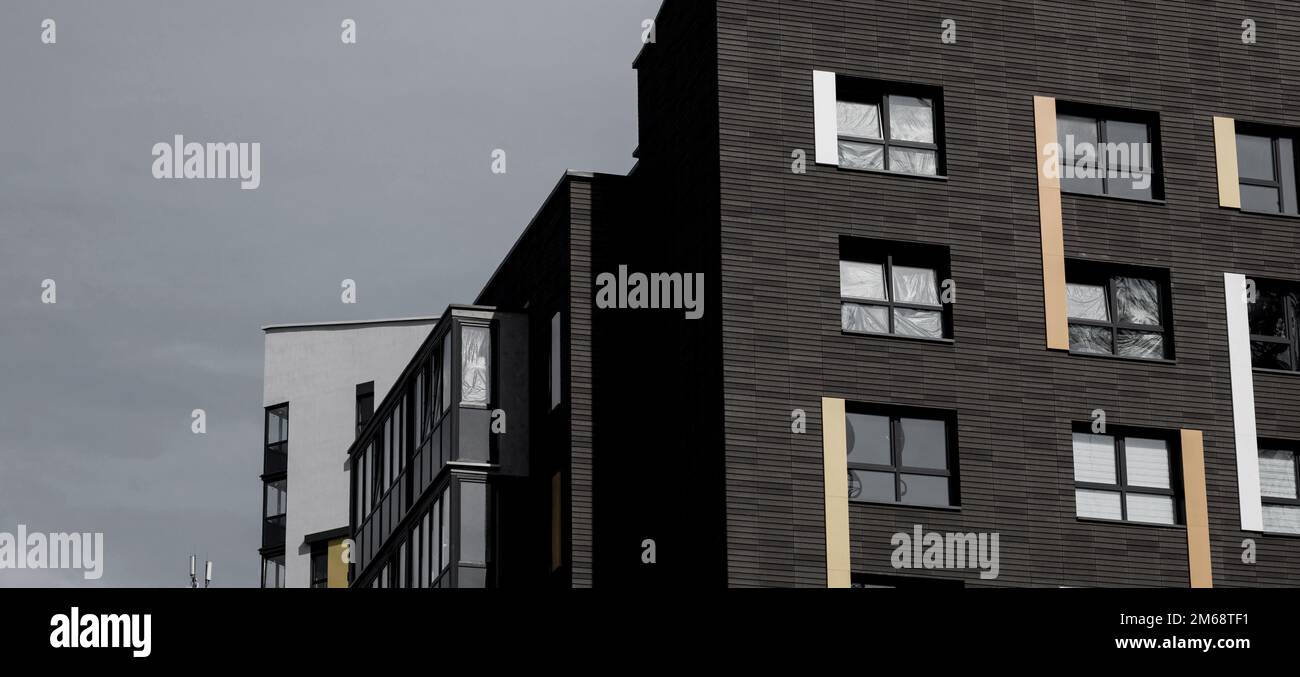 modern residential building. rental housing. mortgage for construction ...