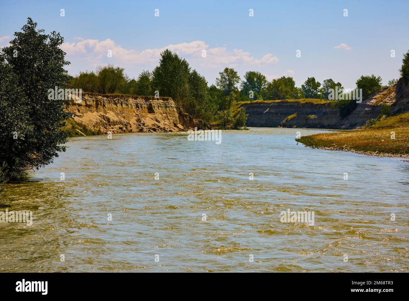 The deep gorge of a swirling river Stock Photo - Alamy