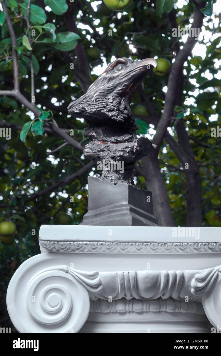 Bronze figure of an eagle bird outdoors on a summer day Stock Photo - Alamy