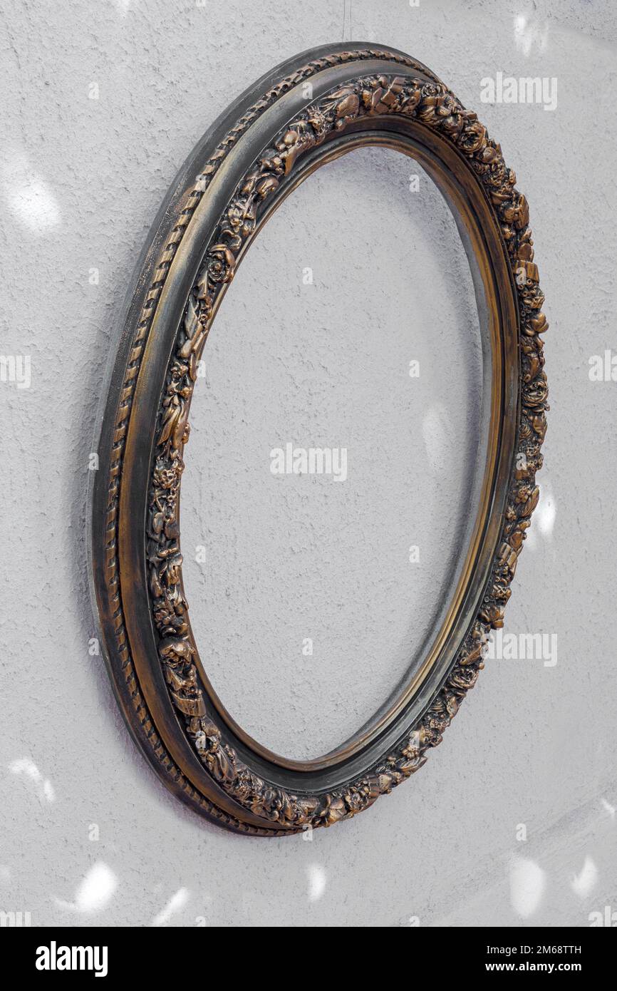 Handcrafted vintage golden bronze picture frame Stock Photo - Alamy