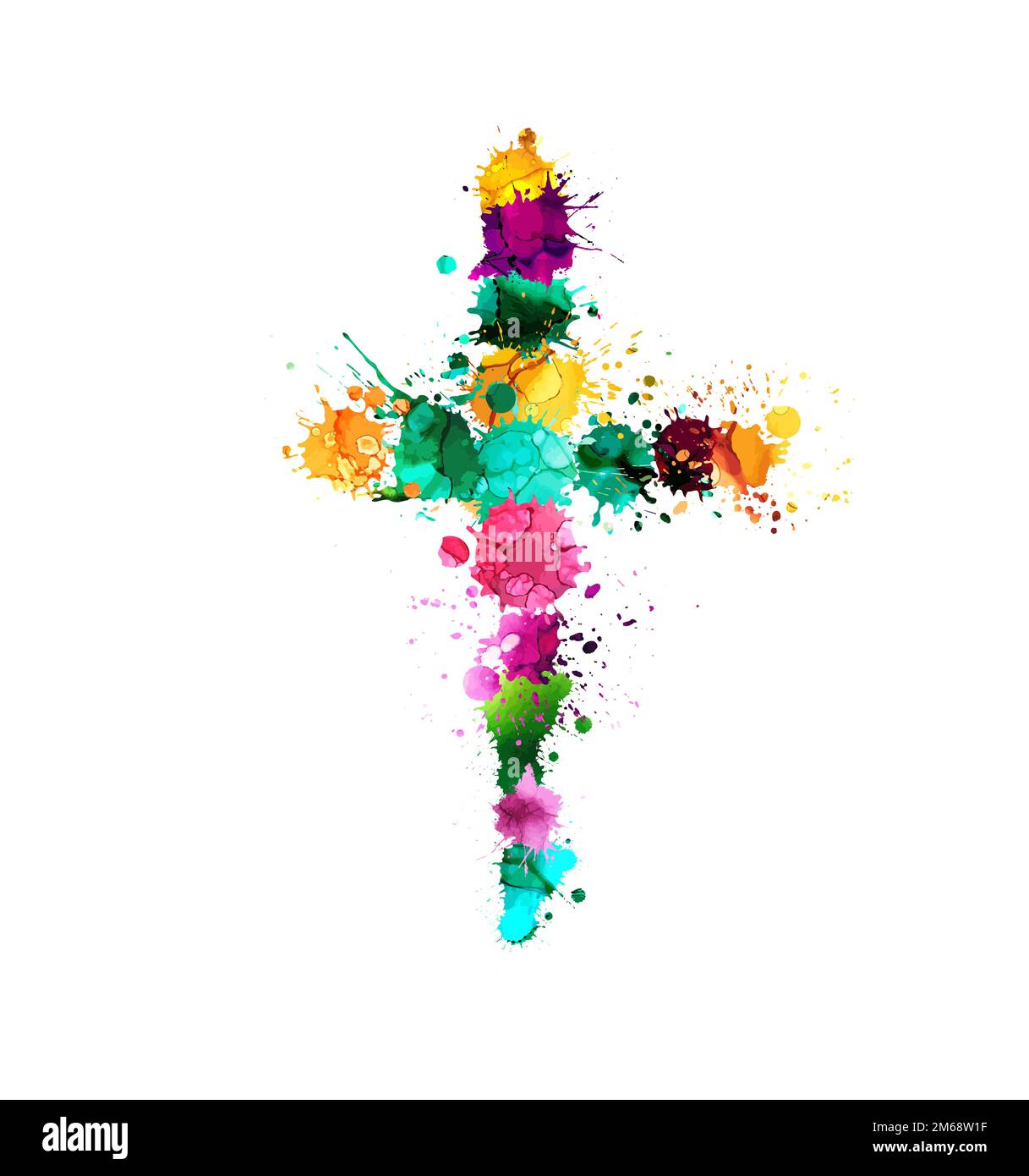 Vector cross grunge style. Blob cross. Happy easter. Vector ...