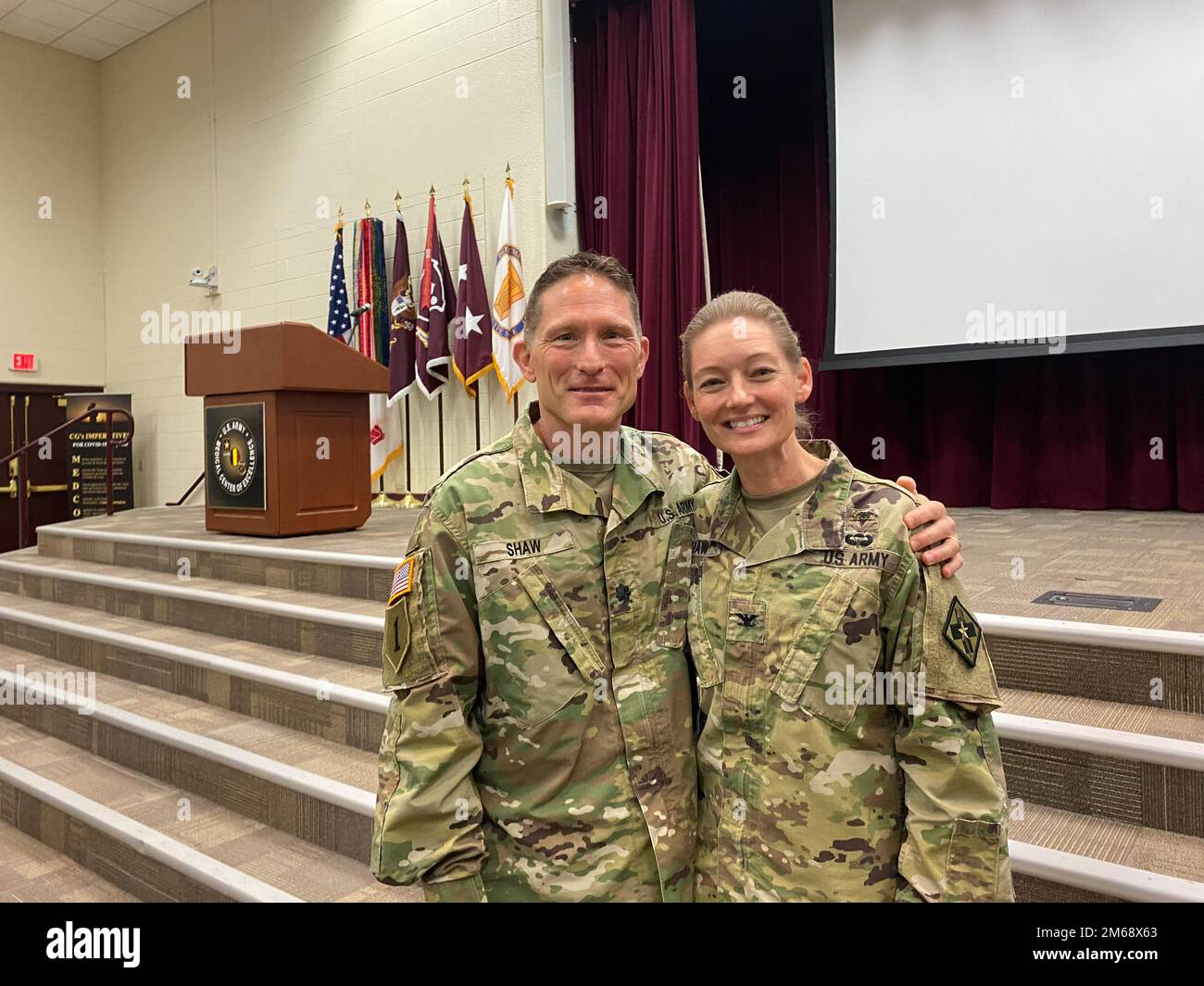 Col. Shannon Shaw, right, poses with spouse, Lt. Col. Jeffrey Shaw ...