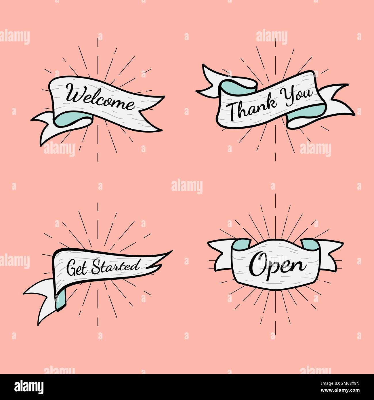 Banners with texts vector set Stock Vector Image & Art - Alamy