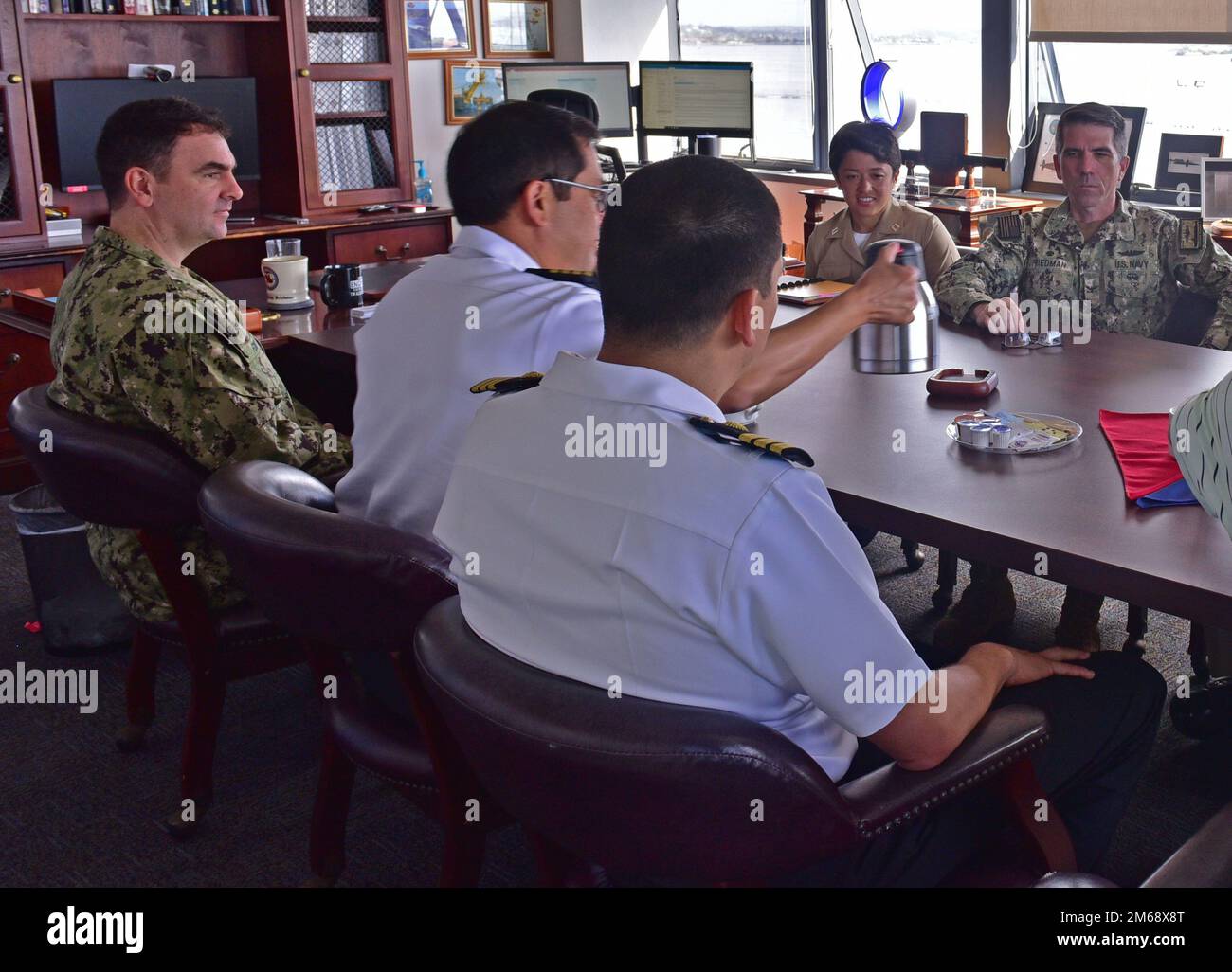 SAN DIEGO-- Capt. J. Patrick Friedman meets with delegates from the ...