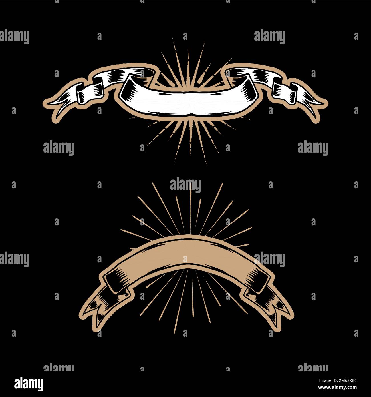 Old school ribbon banner vectors collection Stock Vector Image & Art ...