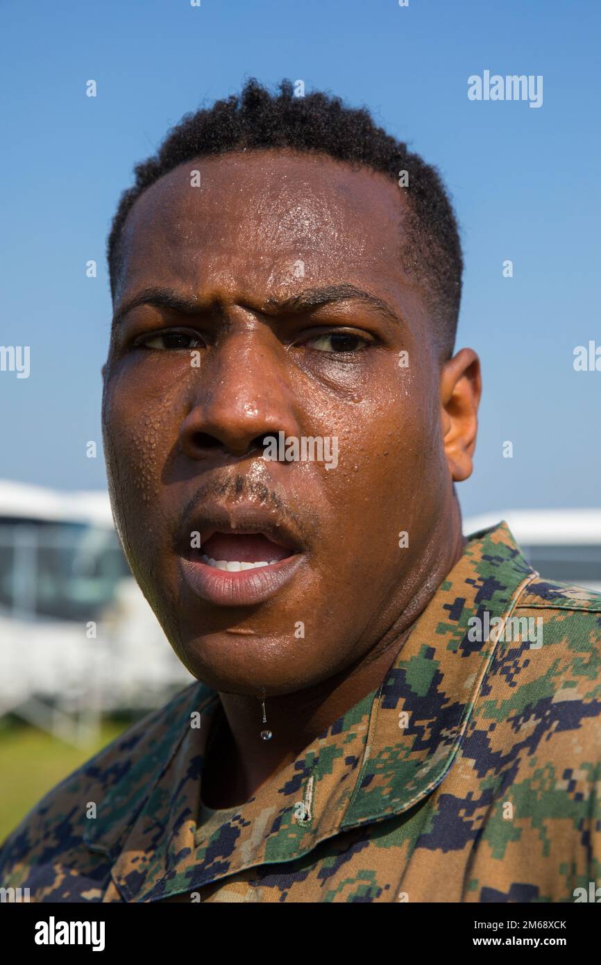 U.S. Marine Corps Gunnery Sgt. Robert Sanders, a geospatial ...
