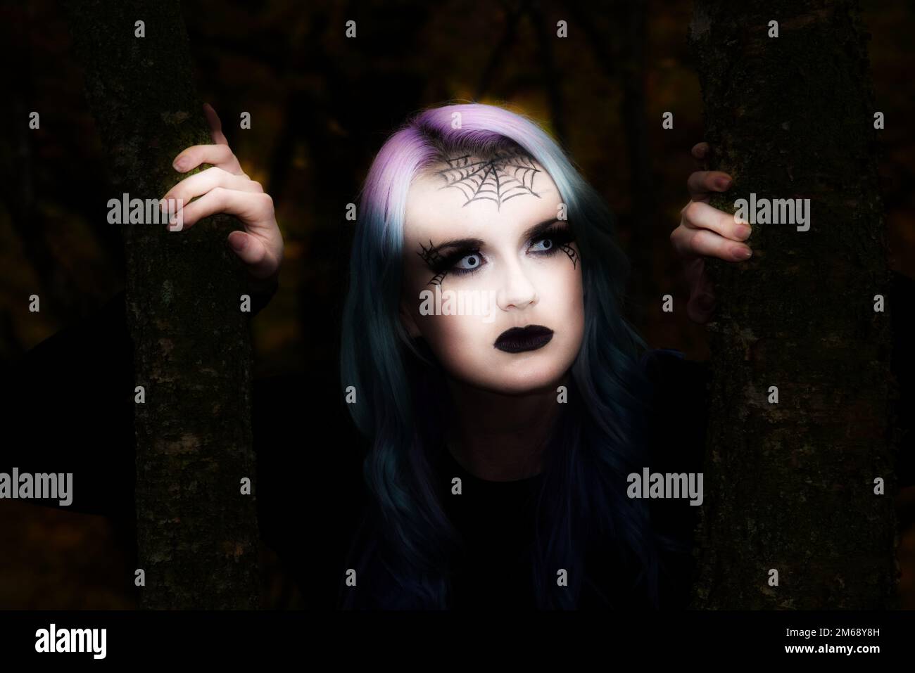 Model dressed for Halloween Stock Photo - Alamy