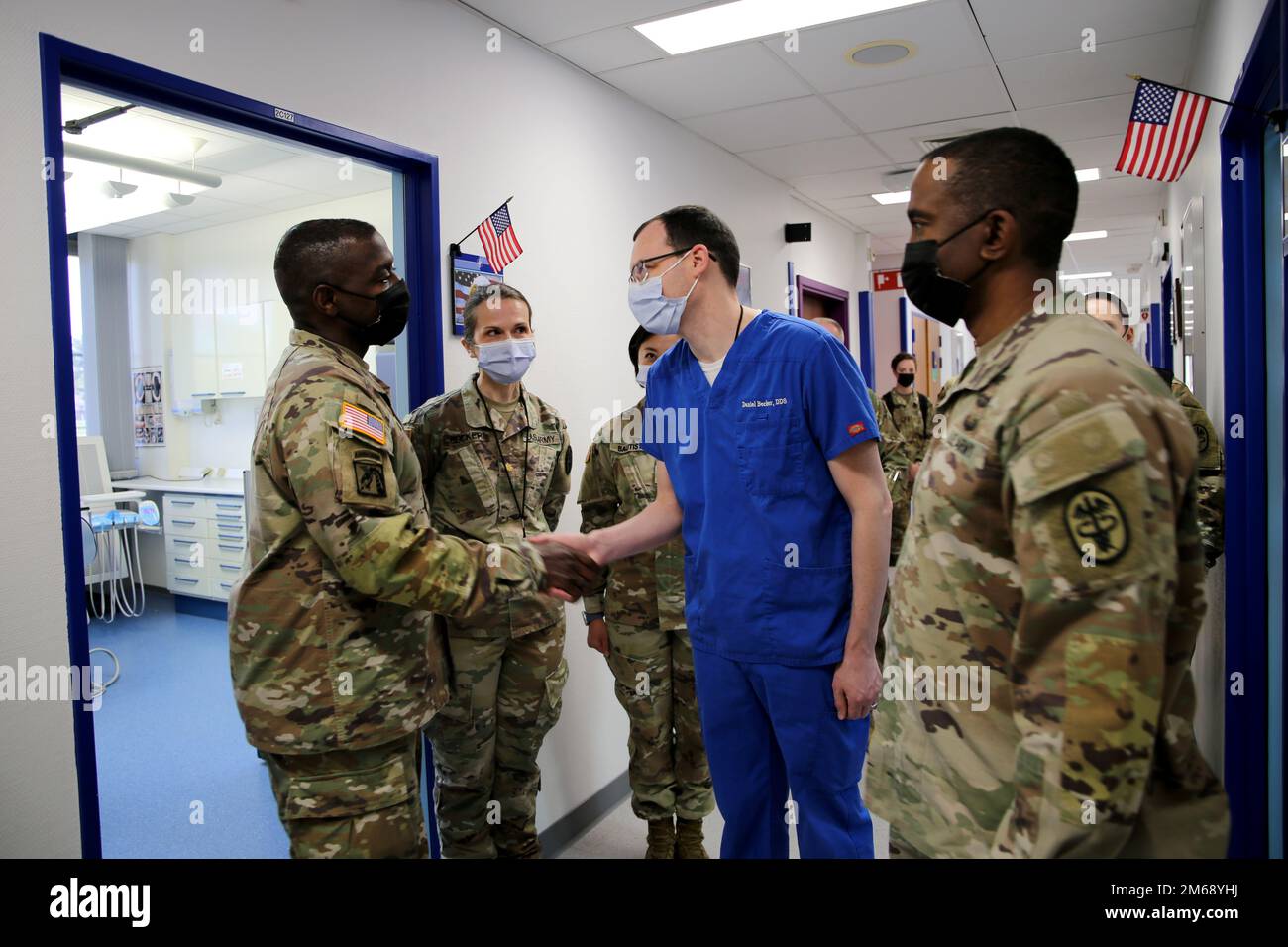 Lt. Gen. R. Scott Dingle, left, surgeon general of the Army and Medical ...