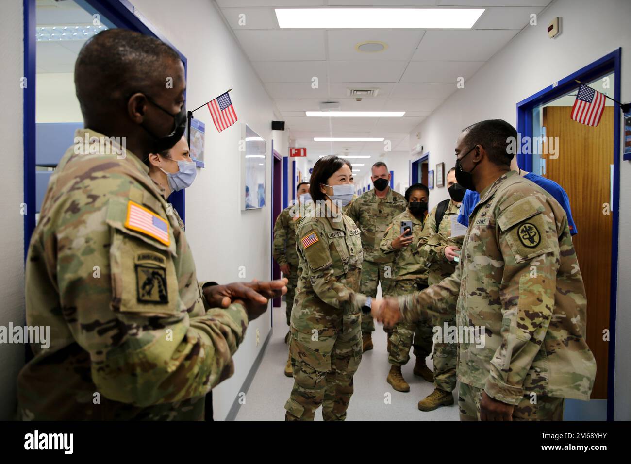 U.S. Army Medical Command Command Sgt. Maj. Diamond D. Hough, right ...